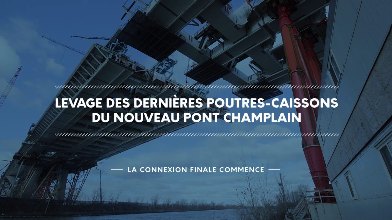 Levage des dernières poutres-caissons du nouveau pont Champlain : la ...